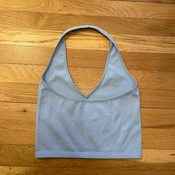 Glassons | Tops | Glassons Baby Blue Cropped Halter Top | Poshmark